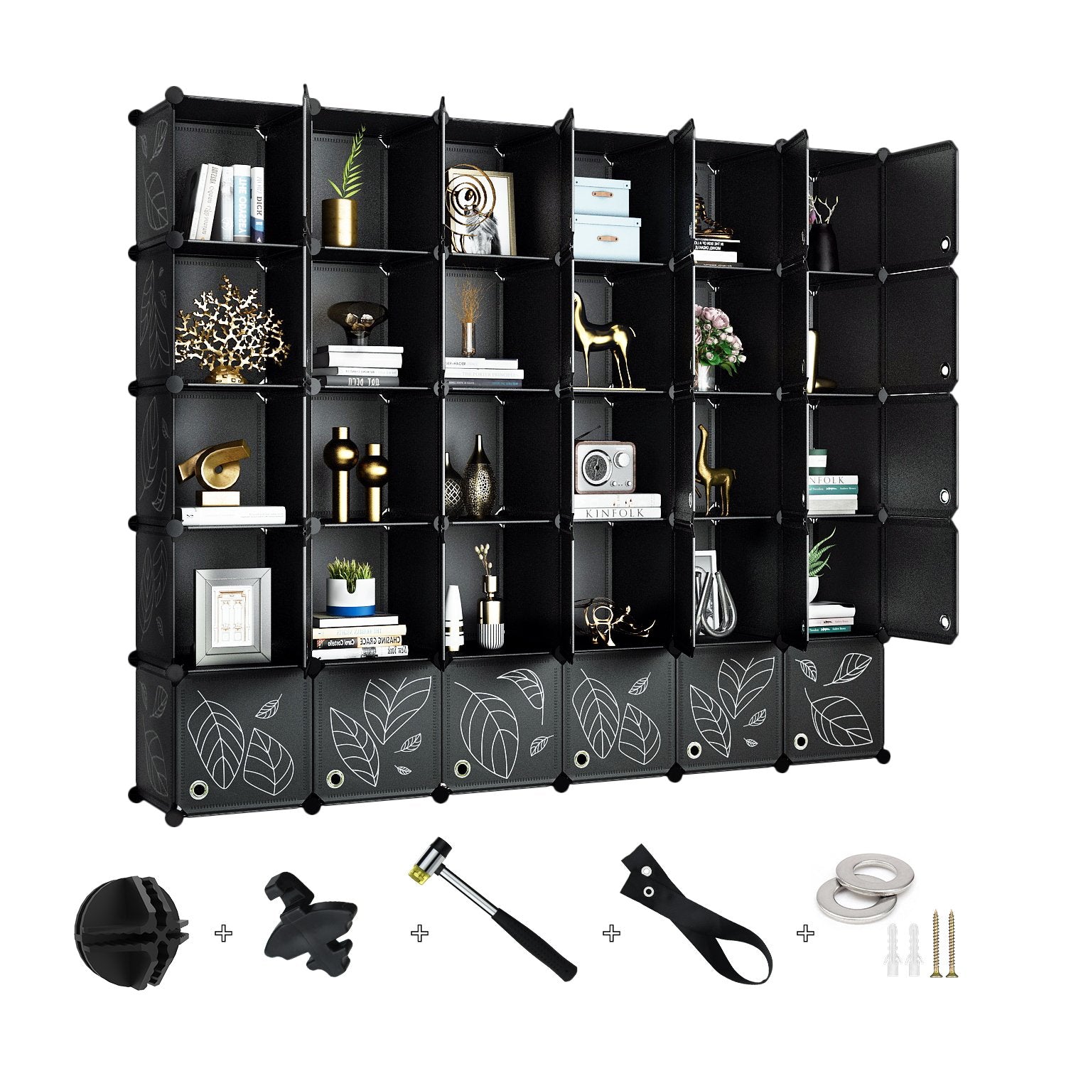 Greenstell Portable Cube Storage Organizer, Plastic & Stackable Closet