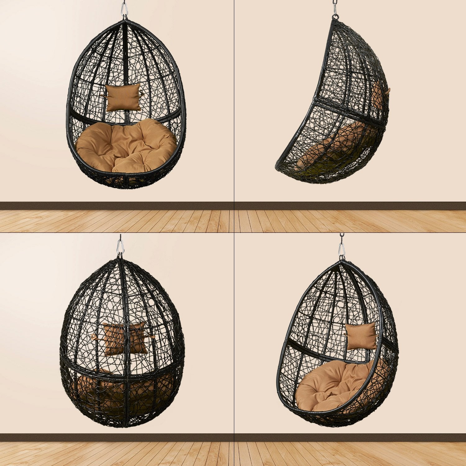 Handmade Rattan Wicker Hanging Egg Chairs | Greenstell